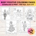 Body Positive Coloring Pages for Adults and Kids, PDF Coloring Book ...