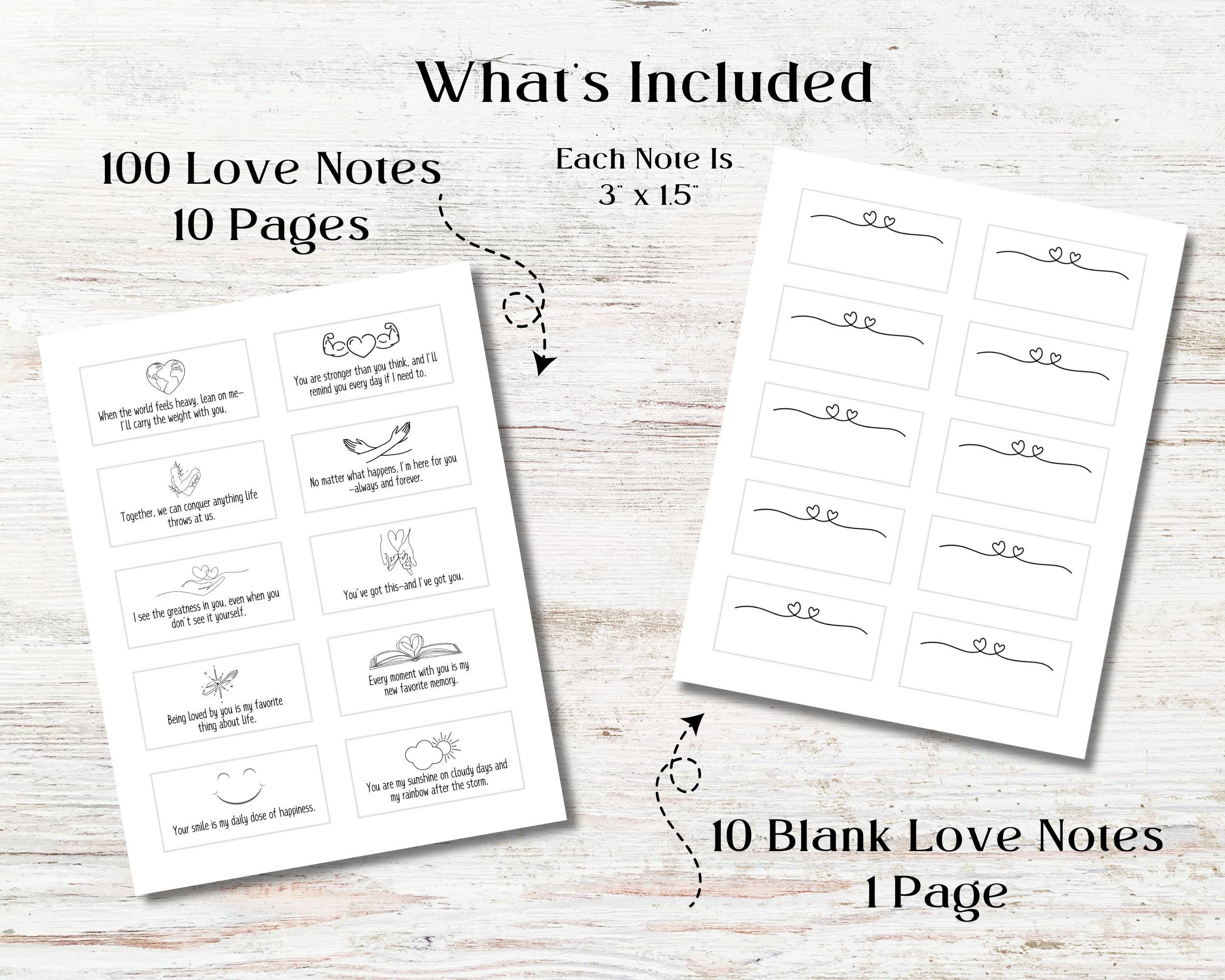 Printable Little Love Notes for Him or Her, Romantic Husband Lunch Box ...