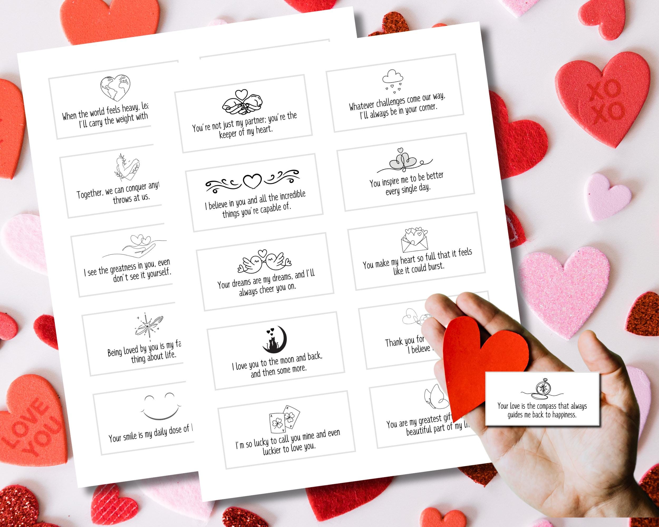 Printable Little Love Notes for Him or Her, Romantic Husband Lunch Box ...