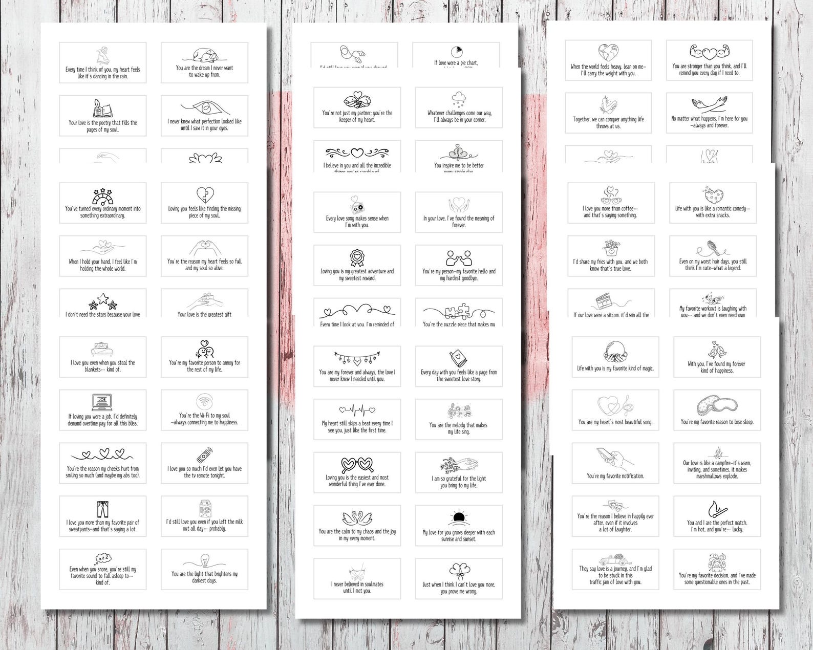 Printable Little Love Notes for Him or Her, Romantic Husband Lunch Box ...