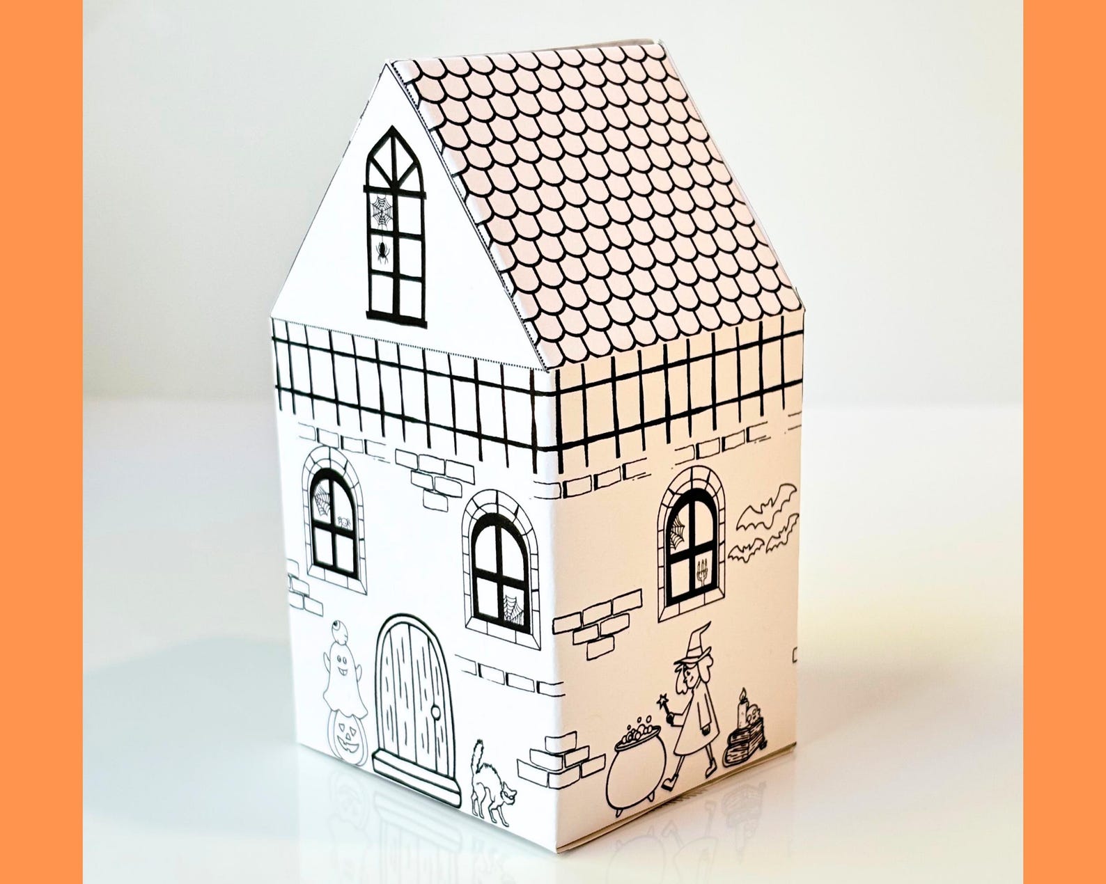 Haunted Paper House Template, 3D Paper Houses Printable, Halloween Kids ...