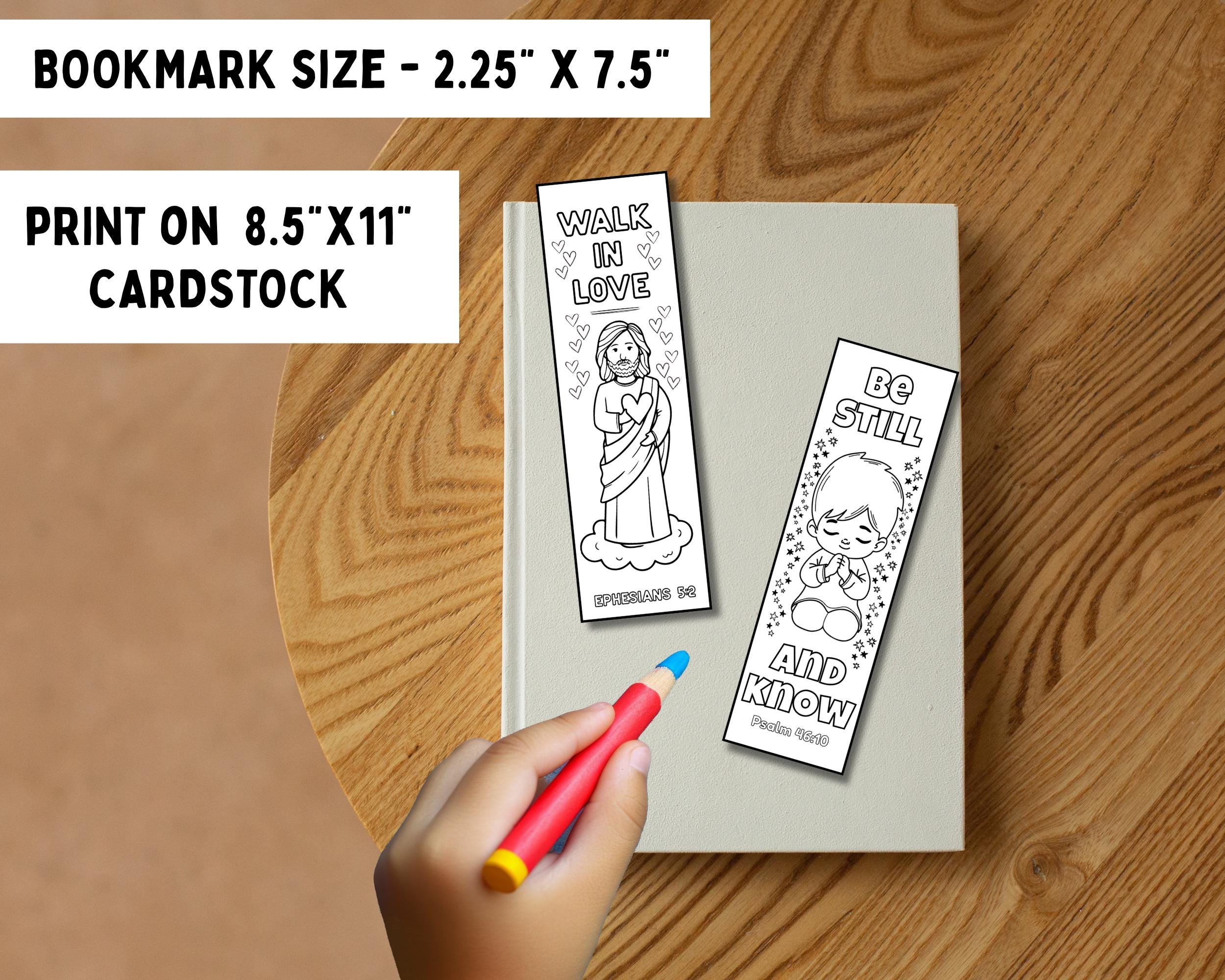 Bible Verse Coloring Bookmarks Bundle for Kids Printable, Sunday School ...