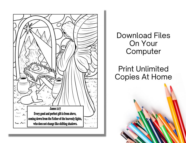 Christmas Nativity Coloring Pages Printable, Christian Bible Verses ...