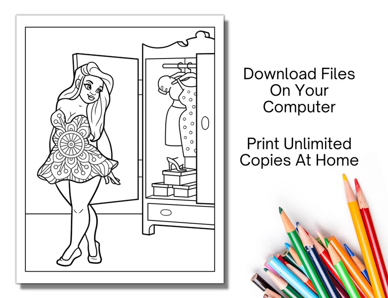 Body Positive Coloring Pages for Adults and Kids, PDF Coloring Book ...