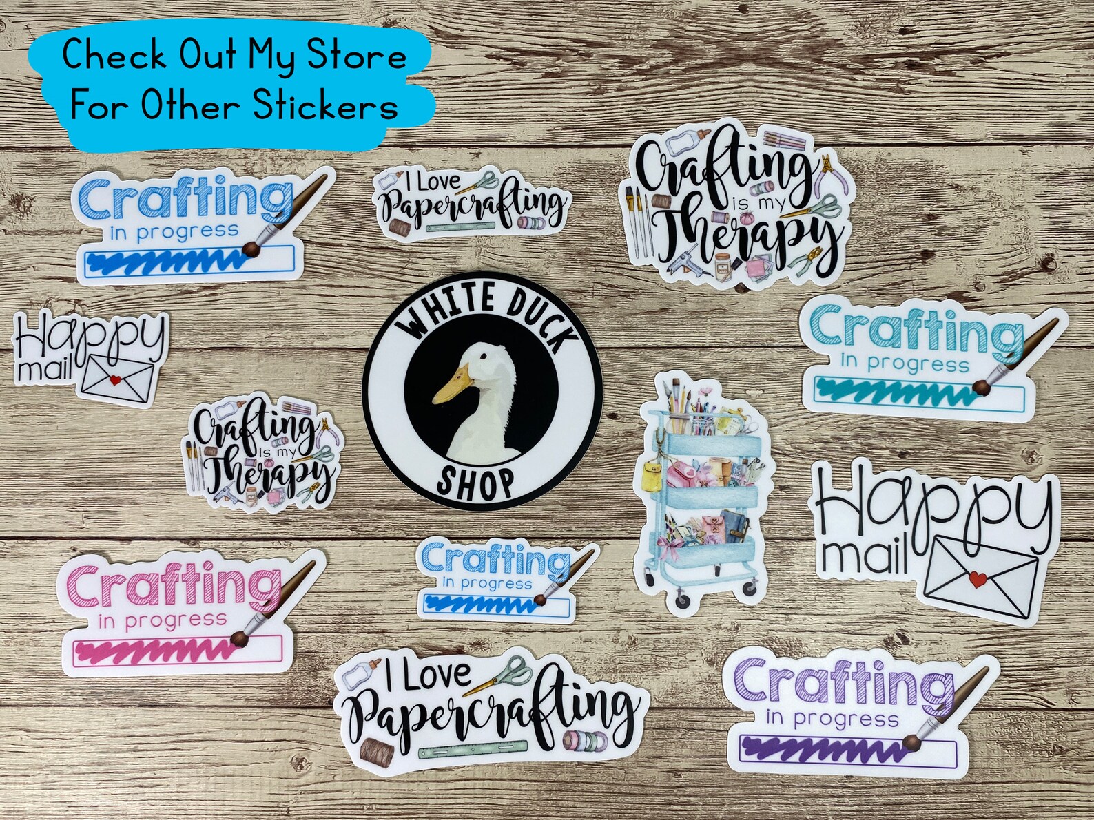 Crafting in Progress Paintbrush Die Cut Waterproof Sticker Crafting ...