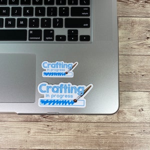 Crafting in Progress - Paintbrush - Die Cut - Waterproof Sticker ...