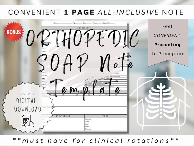Orthopedics Complete Bundle - Study Guide and Sheets | Physician ...