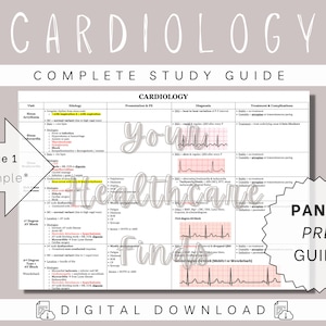 Cardiology Complete Study Guide | Study Guide | Study Notes | Physician ...