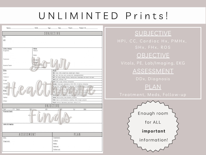 Orthopedic SOAP Note Template Clinical Rotations Physician Assistant ...