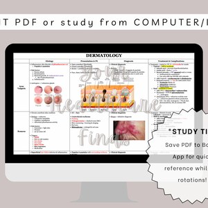 Dermatology Study Guide (digital Download) - Etsy