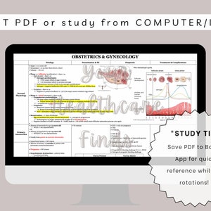Obstetrics / Gynecology Bundle - Complete Study Guide and Sheets | Physician Assistant Student ...