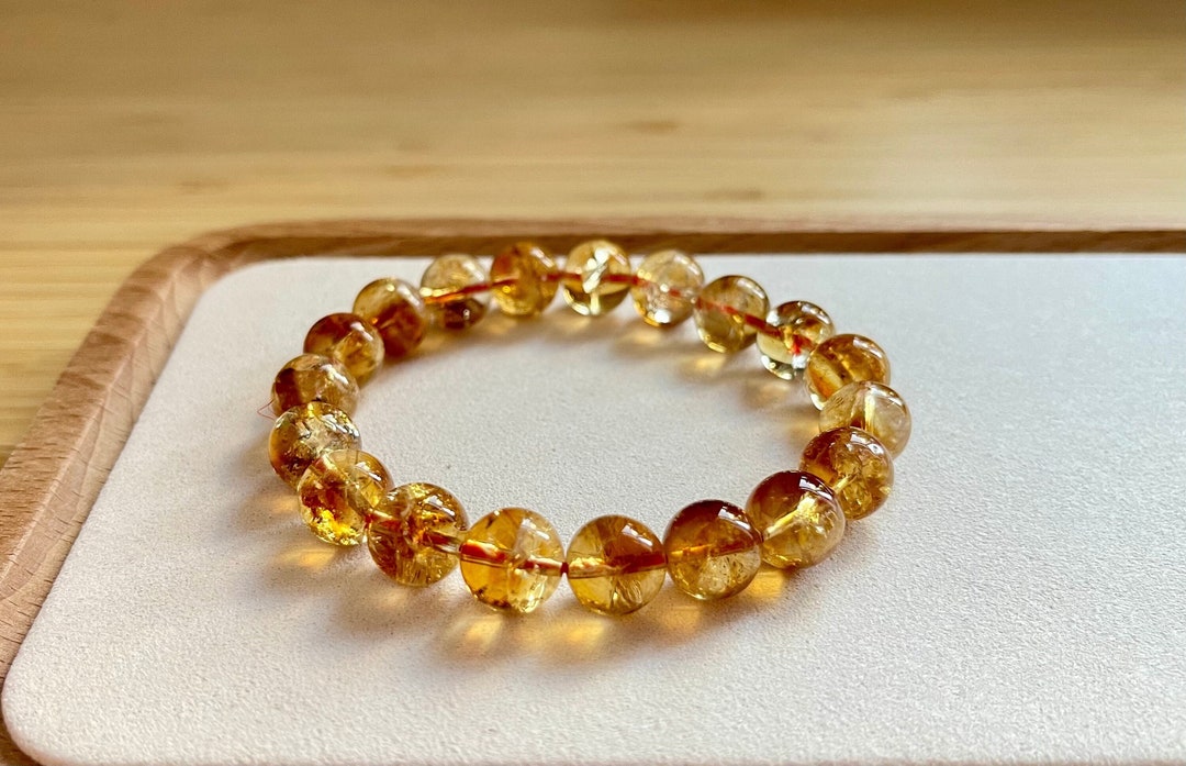 Citrine Quartz Bracelet With Color Banding Grade AAA 8mm 9mm 10.5mm - Etsy