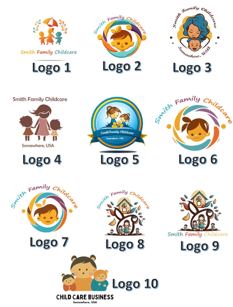 Customizable Business Logo for Childcare - Etsy