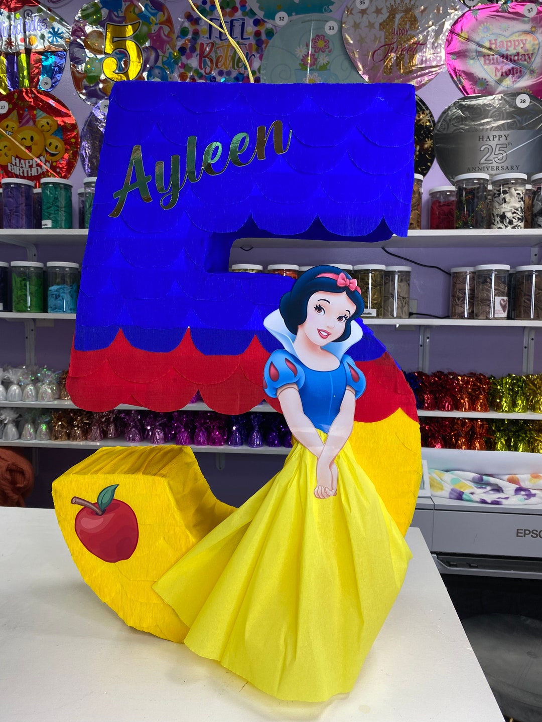 Snow Whiteinspired Number Piñata - Etsy