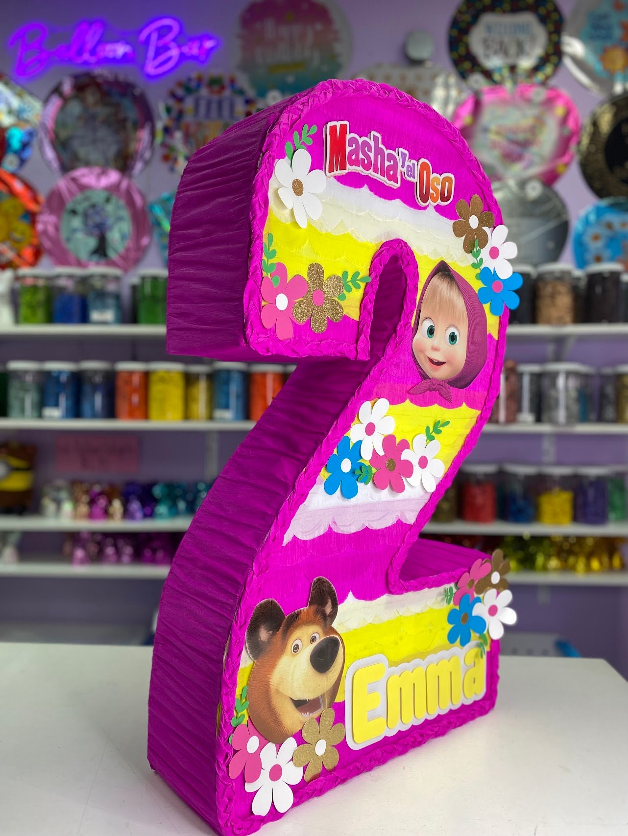 Masha Inspired Number Piñata - Etsy
