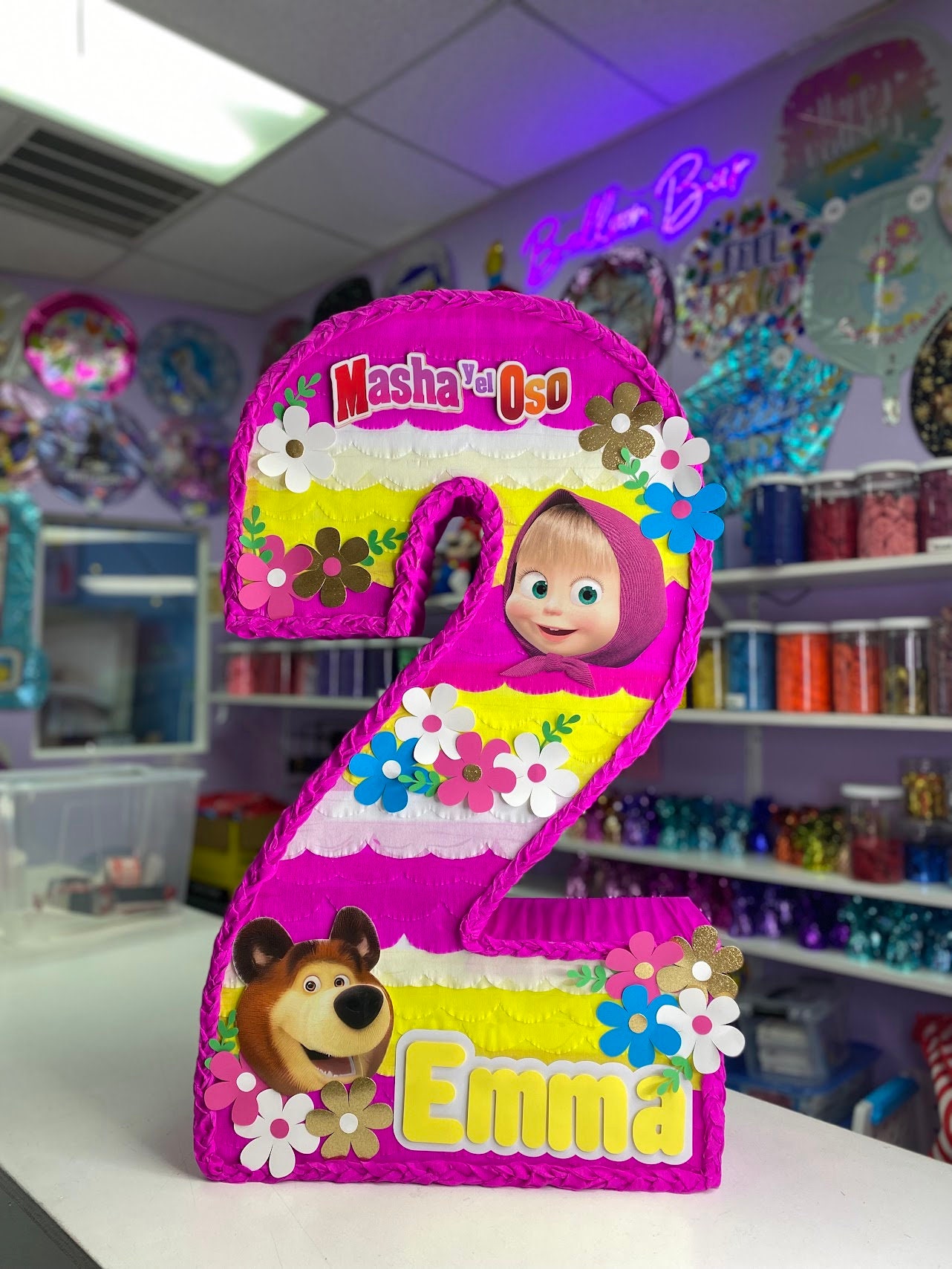 Masha Inspired Number Piñata - Etsy