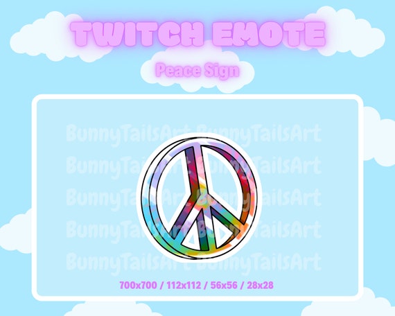 Peace Sign Tie Dye Emote Twitch - Etsy