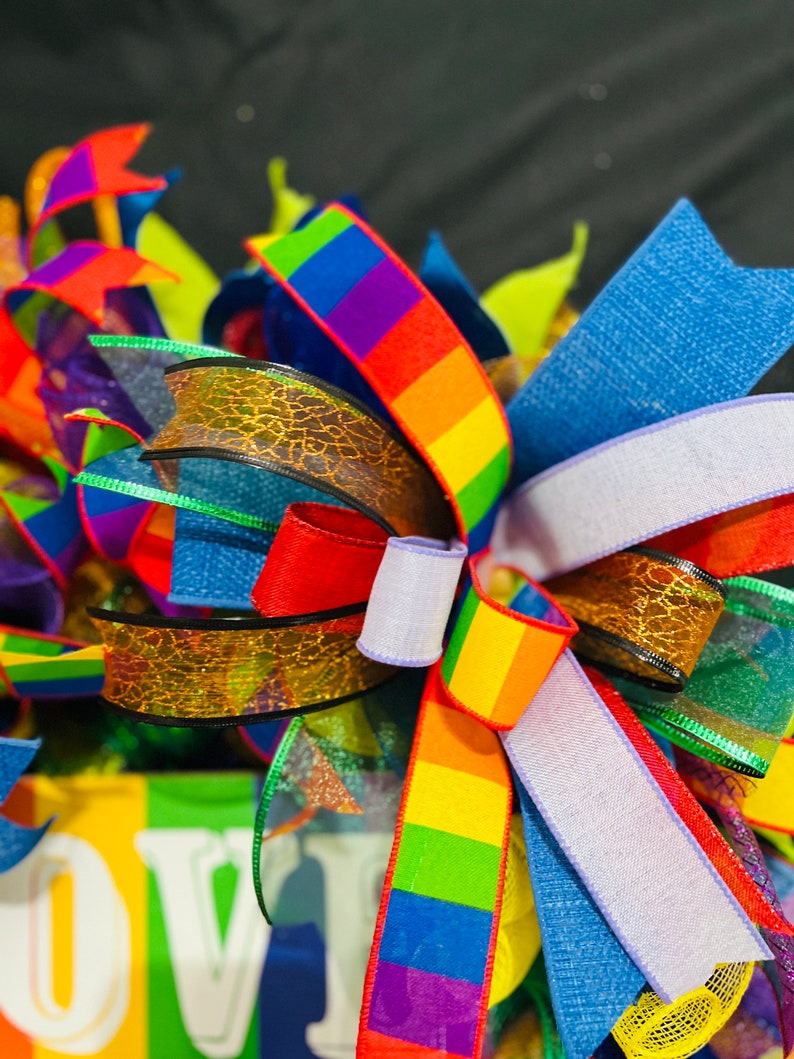 Pride Wreath LBGTQ Wreath Colorful Wreath Pride Month, Everyday Wreath ...