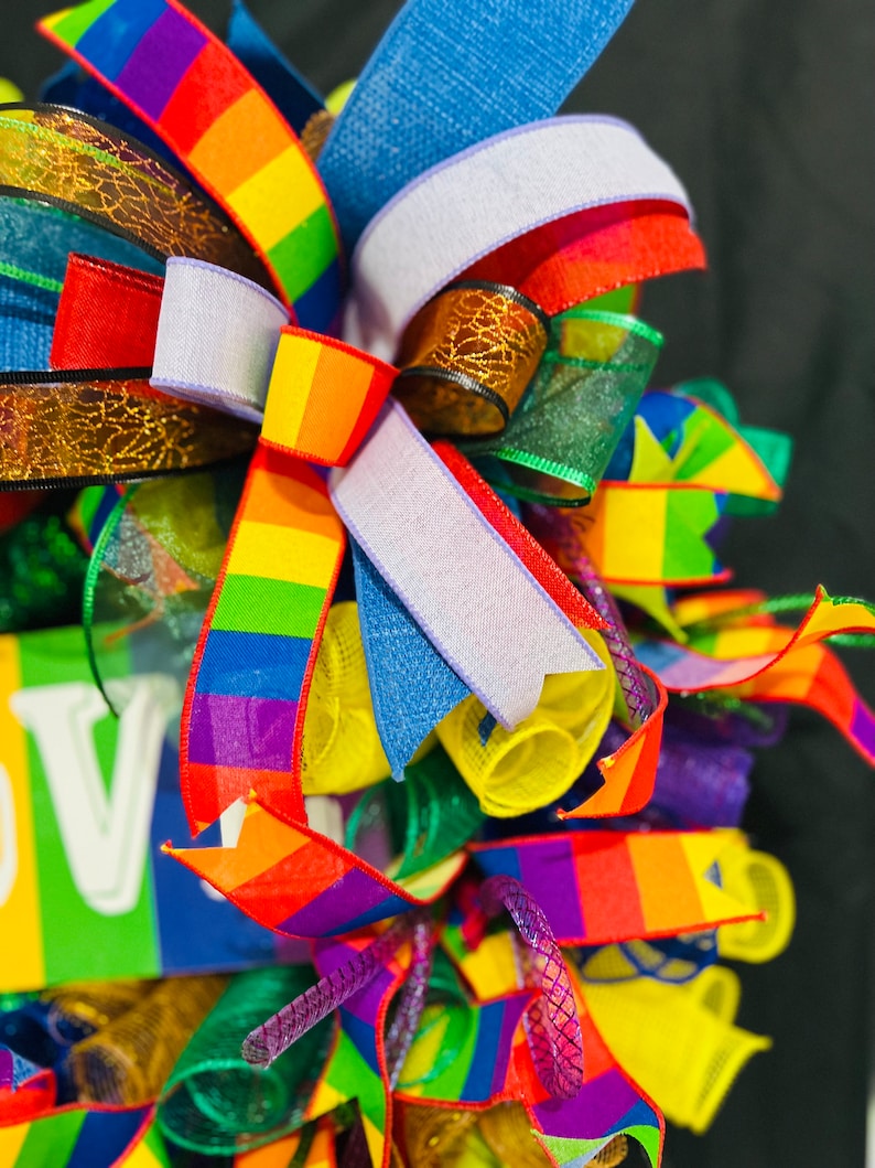 Pride Wreath LBGTQ Wreath Colorful Wreath Pride Month, Everyday Wreath ...