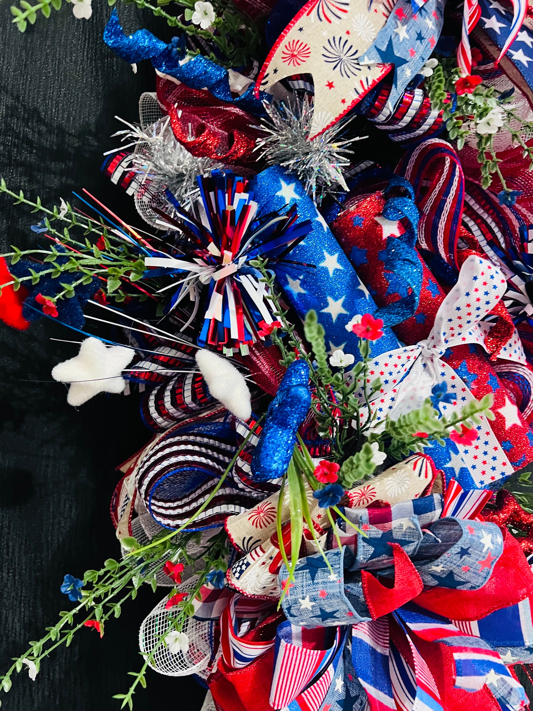 Extra Large Patriotic Swag for Front Door Americana Decor Door 37 Inch ...