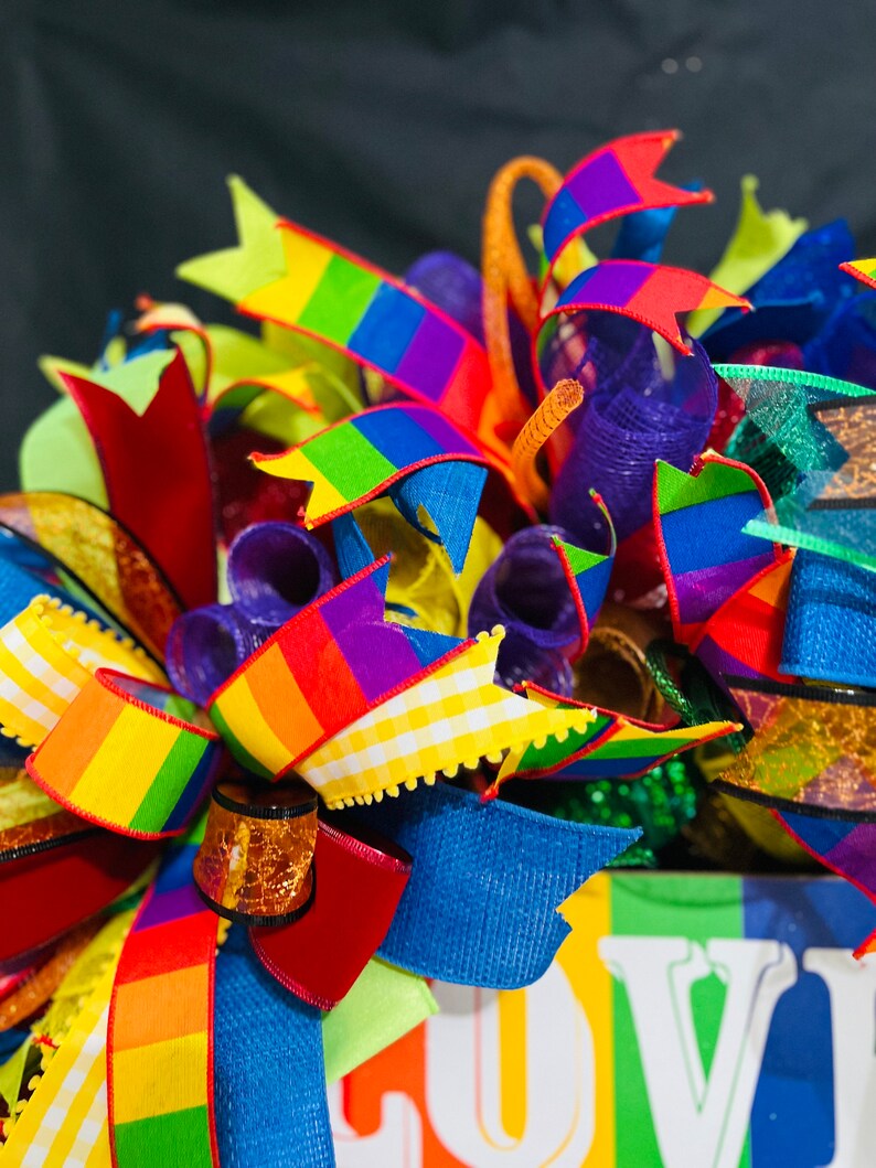 Pride Wreath LBGTQ Wreath Colorful Wreath Pride Month, Everyday Wreath ...