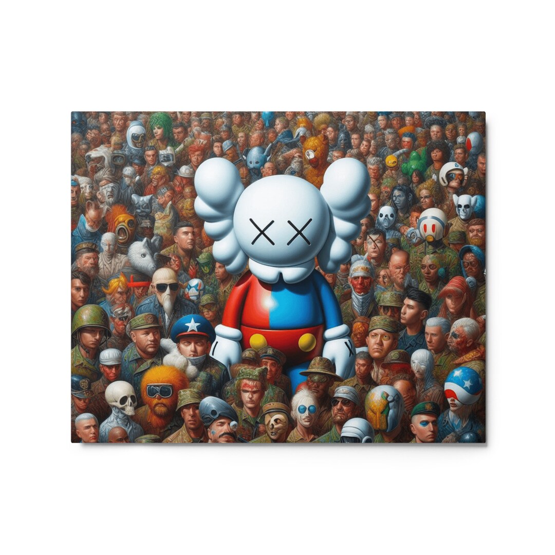 Giant KAWS Metal Print, KAWS Wall Art, Unique Metal Wall Art - Etsy