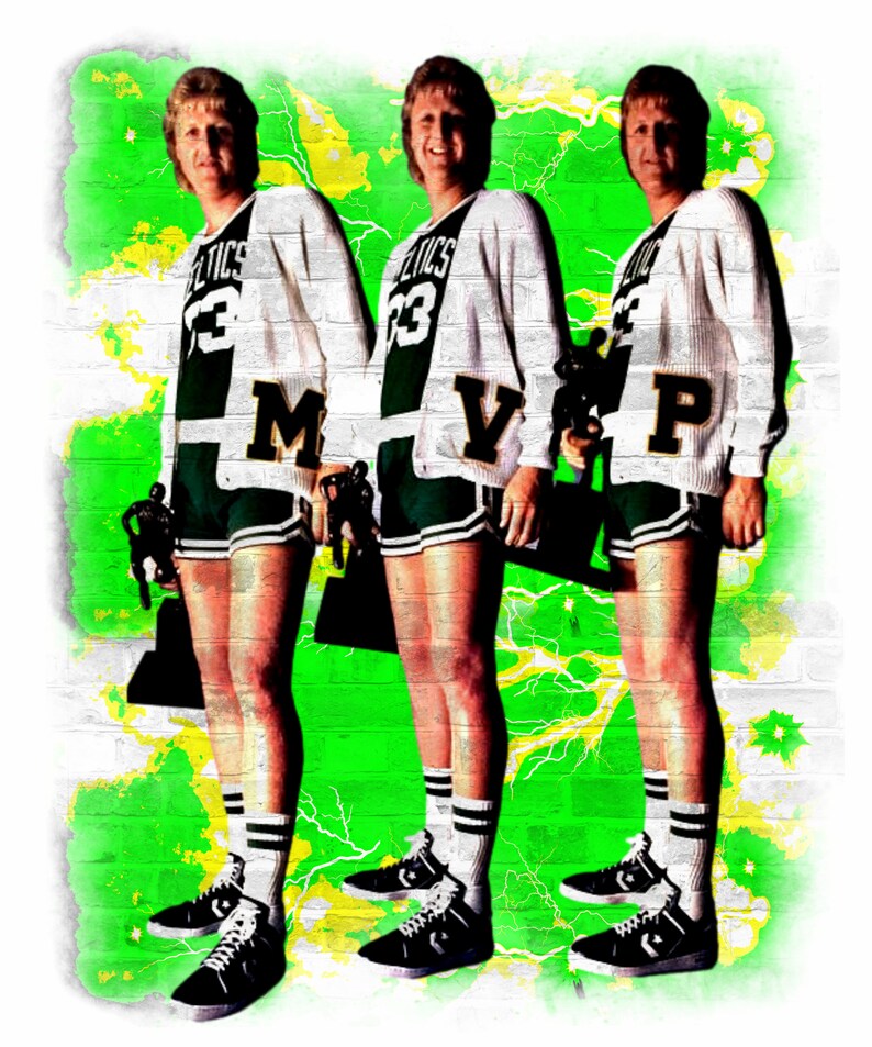 MVP Larry Bird Shirt Design Bootleg Tee PNG, Graphic Tees Design PNG ...