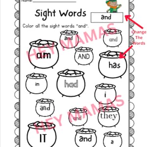 Editable Holiday and Seasonal Sight Word Worksheets, Kindergarten ...