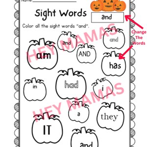 Editable Holiday and Seasonal Sight Word Worksheets, Kindergarten ...