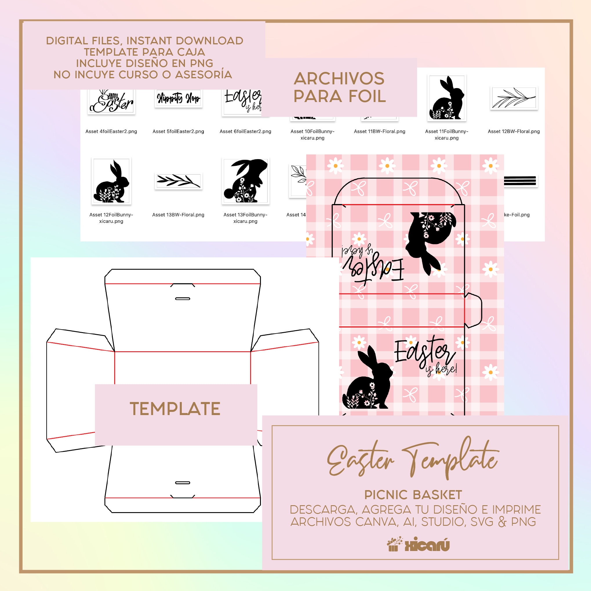 Template: Picnic Basket - Picnic Basket - Etsy