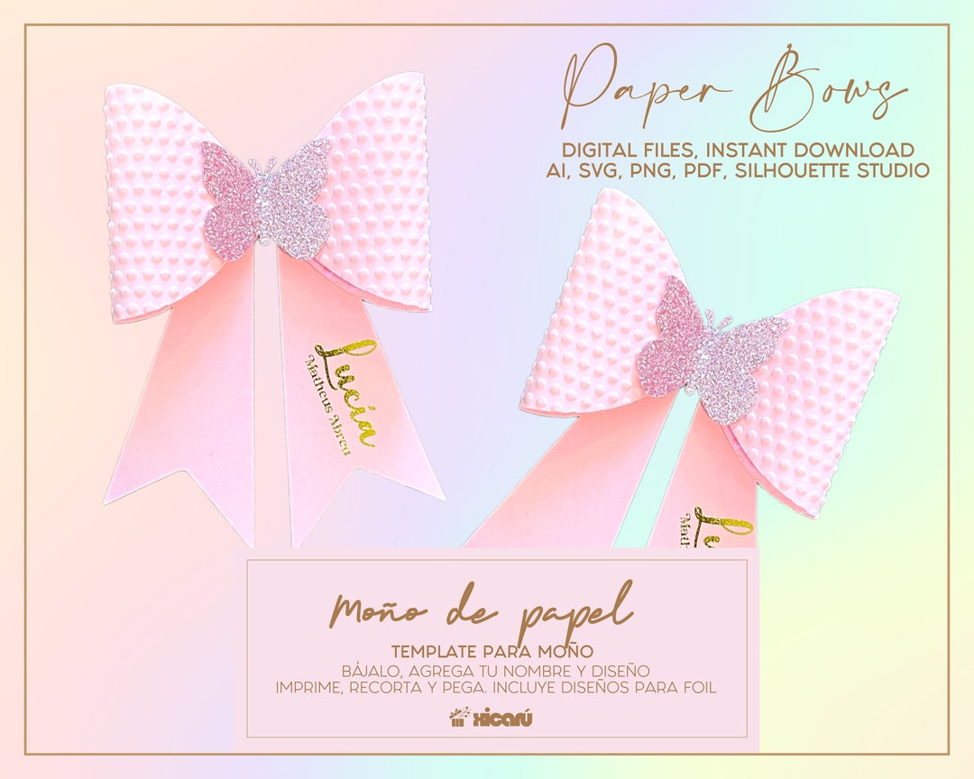 Paper Bow Template, Paper Bun Mold, Gift Bun - Etsy