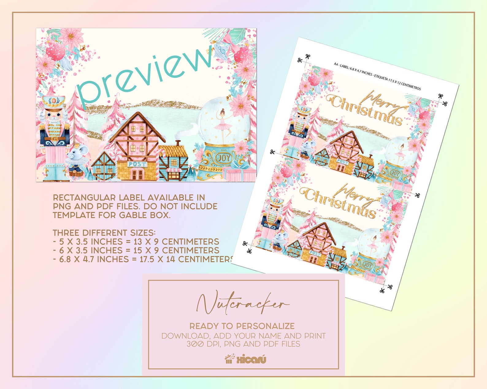 Nutcracker, Label Design, Treat Box Labels, Printable Label, Lunch Box ...