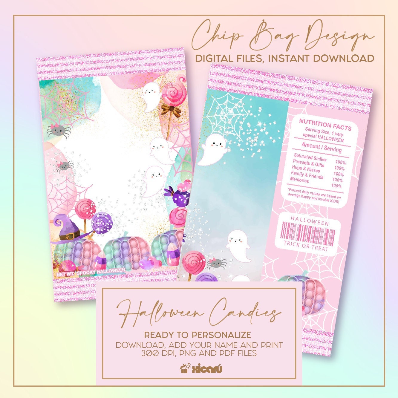 Halloween: Pop It Digital Design Kit - Etsy