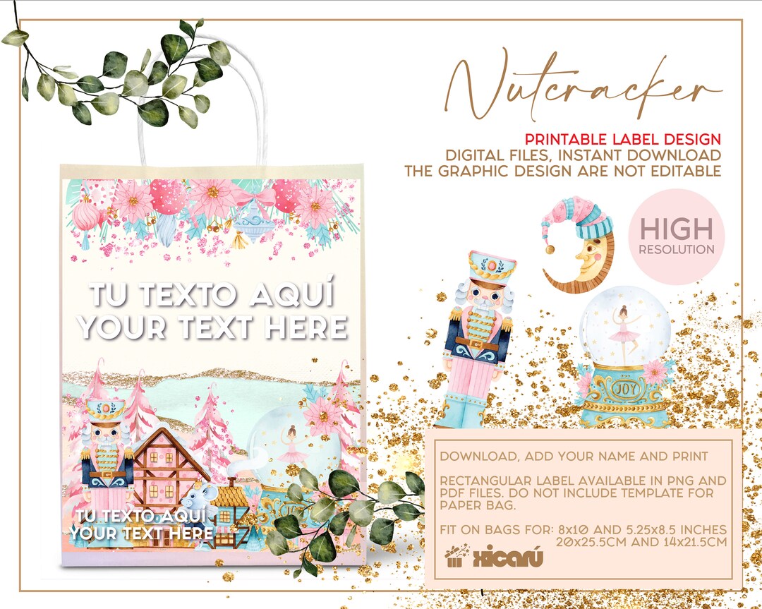 Nutcracker, Label Design, Treat Box Labels, Printable Label, Lunch Box ...