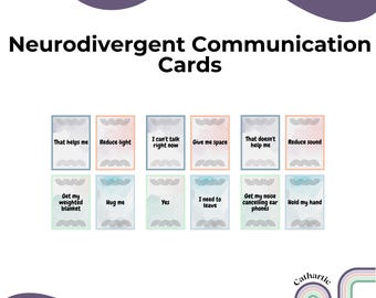 Neurodivergent Communication Cards - Dinosaur - Etsy