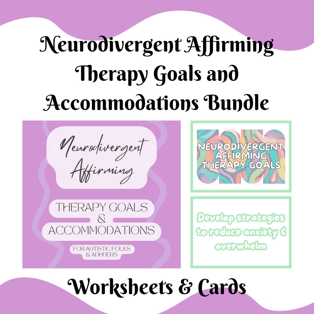 Neurodivergent Affirming Therapy Goal Setting and Accommodations Bundle ...
