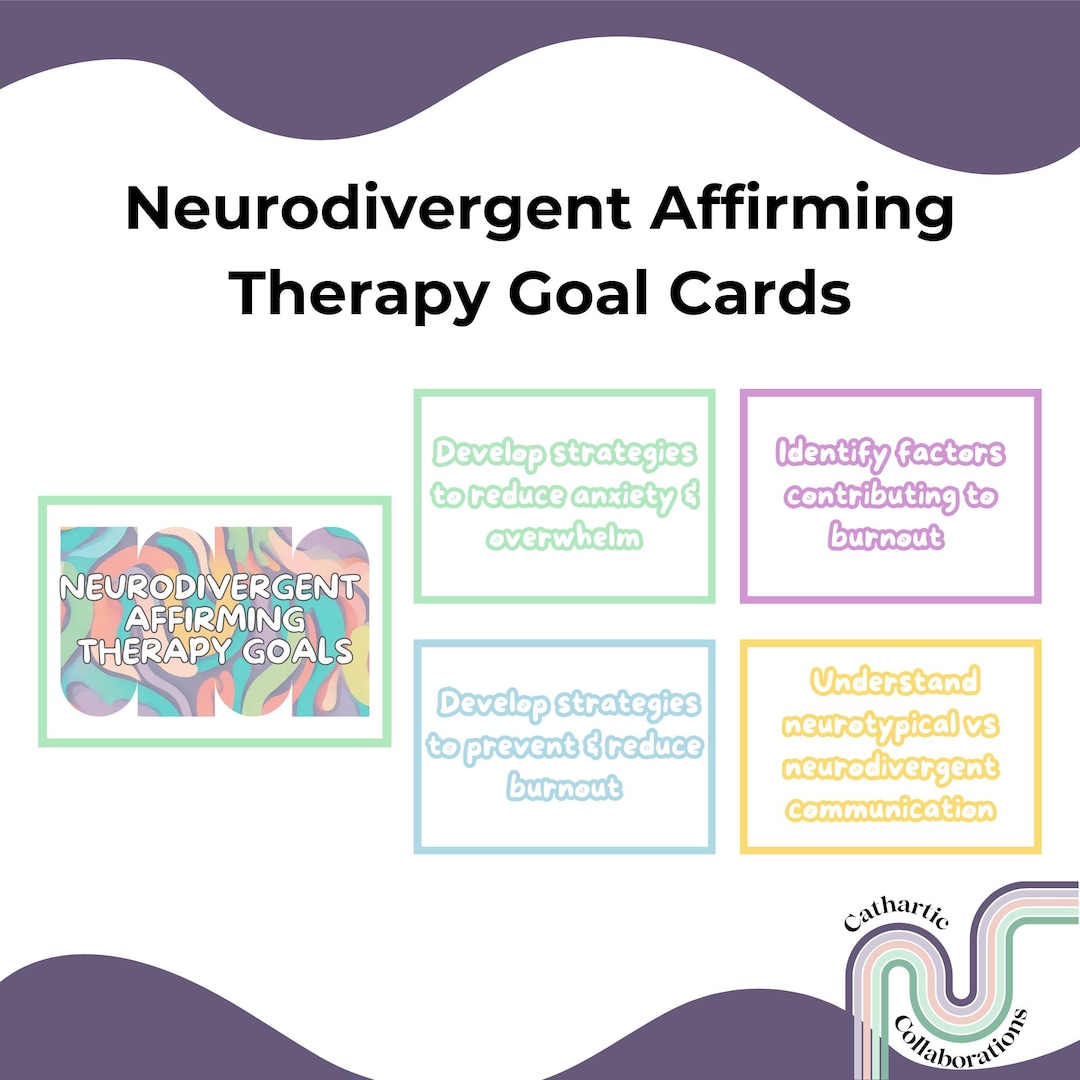 Neurodivergent Affirming Therapy Goal Cards - Etsy