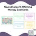 Neurodivergent Affirming Therapy Goal Cards - Etsy