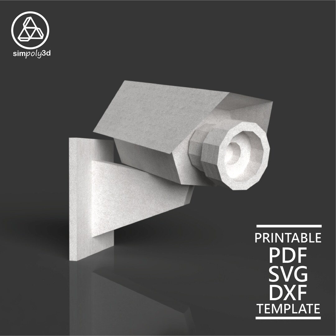 CAMERA_01, Paper Craft, Digital Template, Origami, Pdf, Svg, Dxf ...