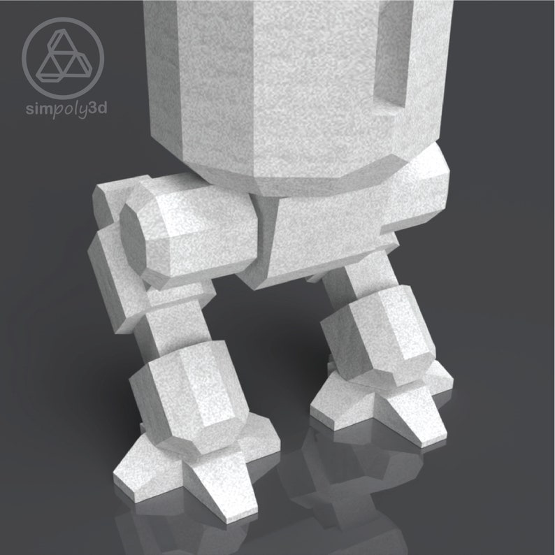 ROBOT_02 Paper Craft, Digital Template, Origami, Pdf, Svg, Dxf Download ...