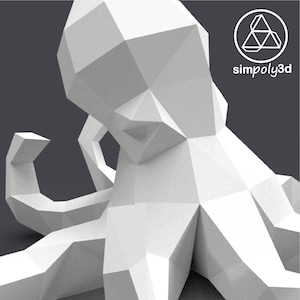 OCTO_01, Paper Craft, Digital Template, Origami, Pdf, Svg, Dxf Download ...