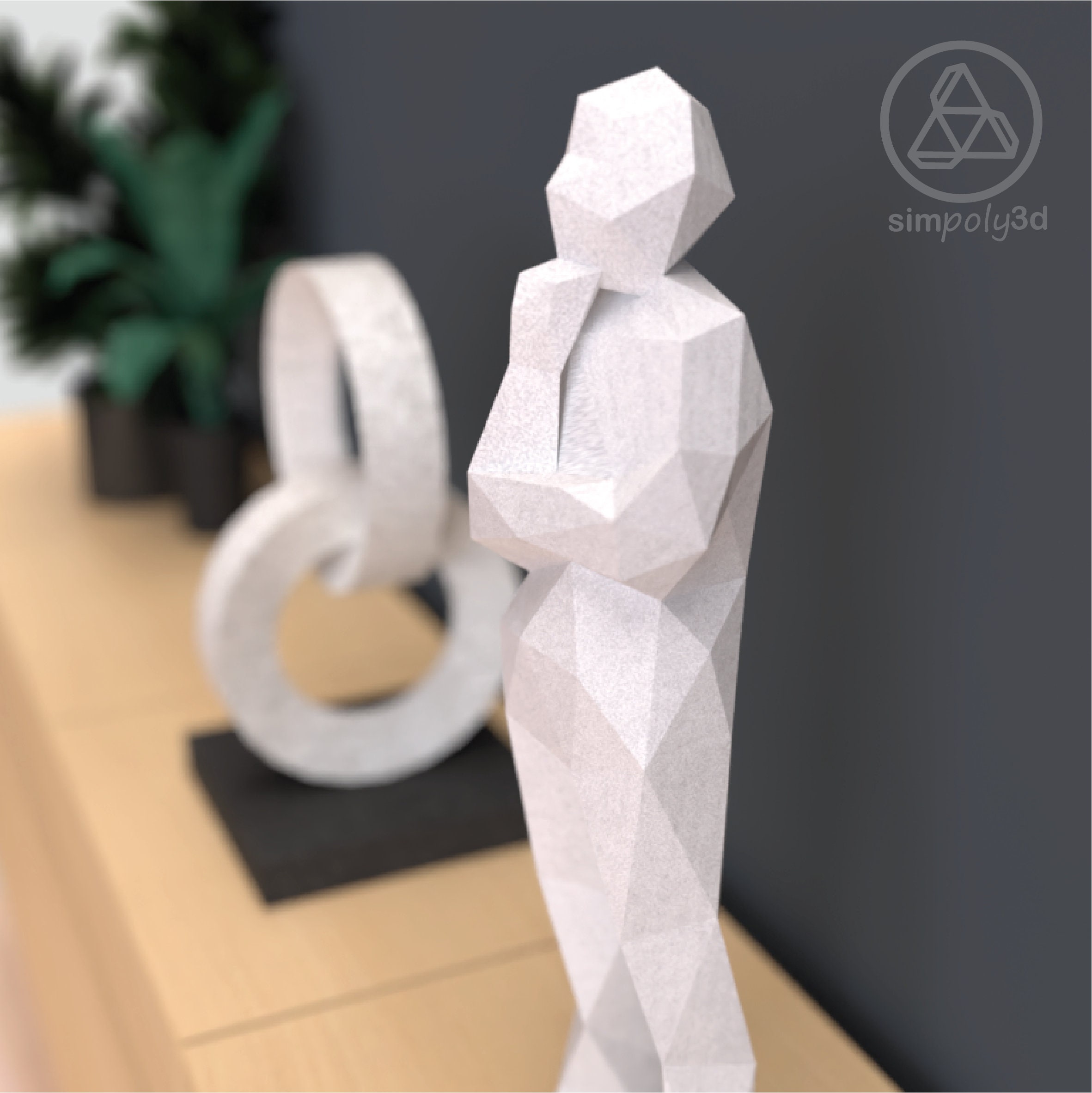 FIGURE_03, Paper Craft, Digital Template, Origami, Pdf, Svg, Dxf ...