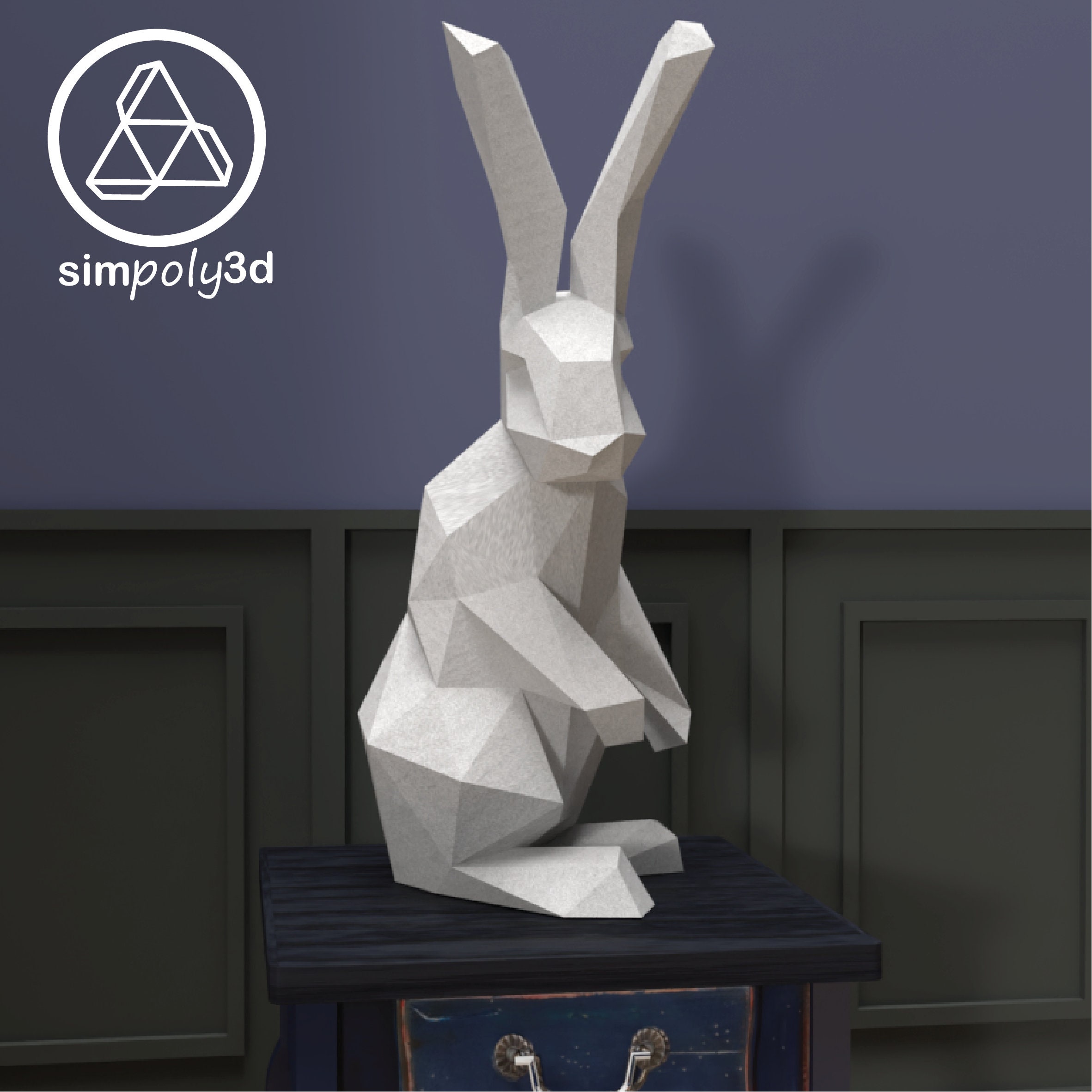 HARE_01 Paper Craft, Digital Template, Origami, Pdf, Svg, Dxf Download ...