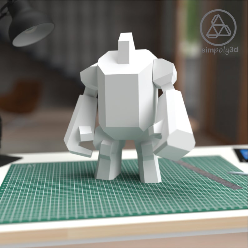ROBOT_01, Paper Craft, Digital Template, Origami, Pdf, Svg, Dxf ...