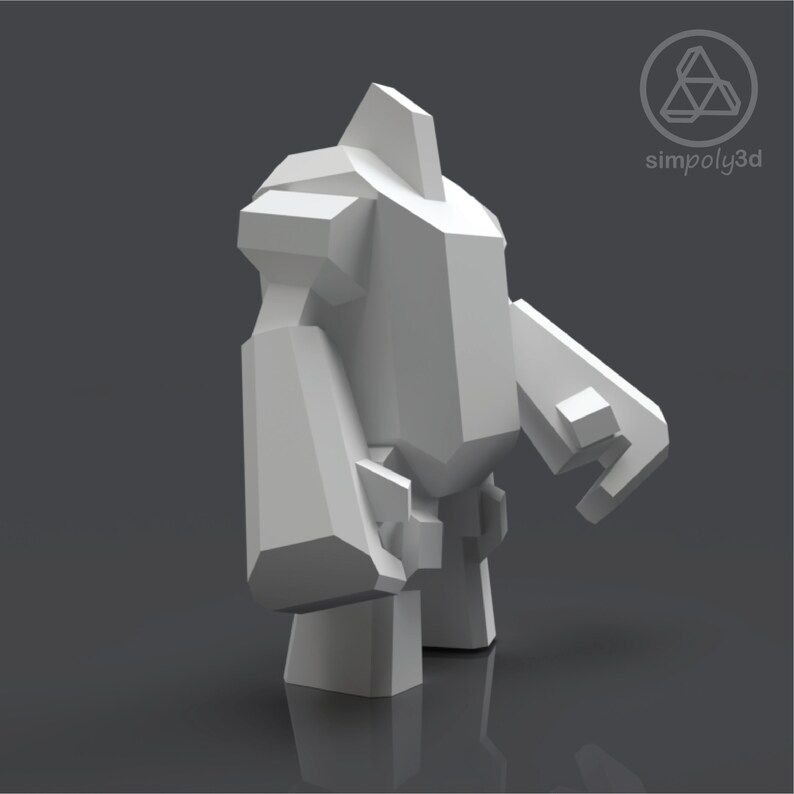 ROBOT_01, Paper Craft, Digital Template, Origami, Pdf, Svg, Dxf ...