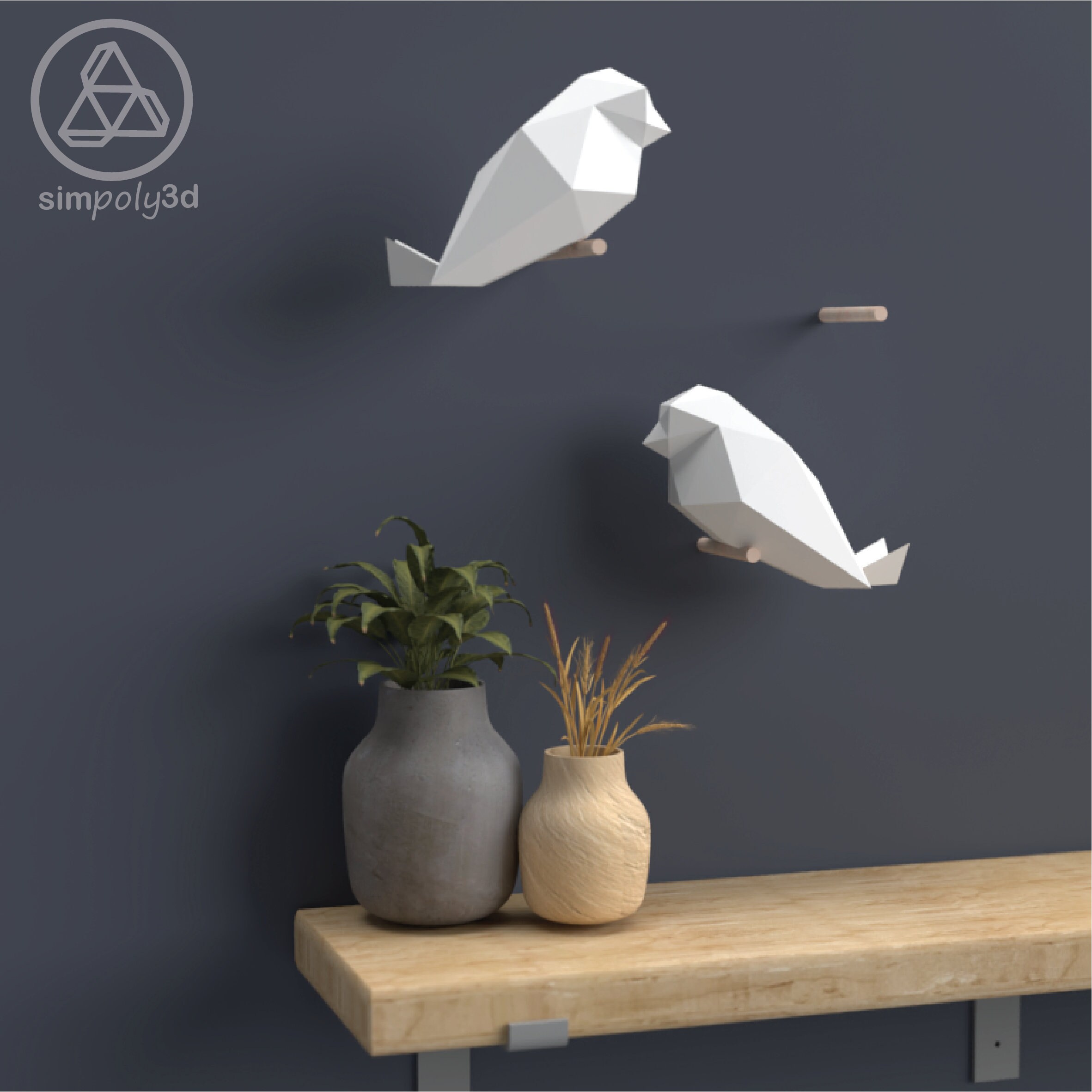 BIRD_01 Paper Craft Digital Template Origami Pdf Svg Dxf - Etsy