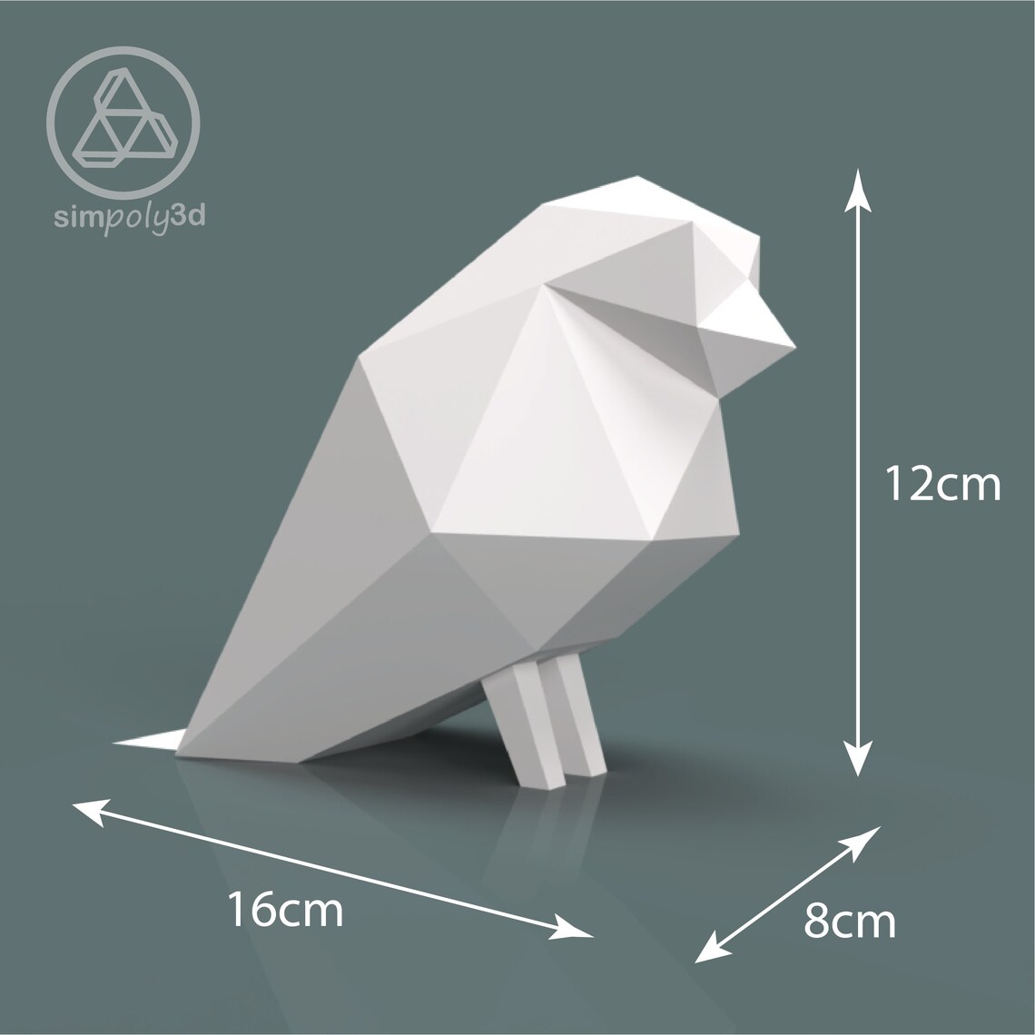 BIRD_01 Paper Craft Digital Template Origami Pdf Svg Dxf - Etsy