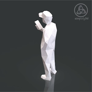 FIGURE_02, Paper Craft, Digital Template, Origami, Pdf, Svg, Dxf ...