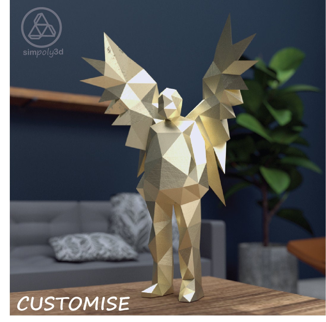 FIGURE_06, Paper Craft, Digital Template, Origami, Pdf, Svg, Dxf ...