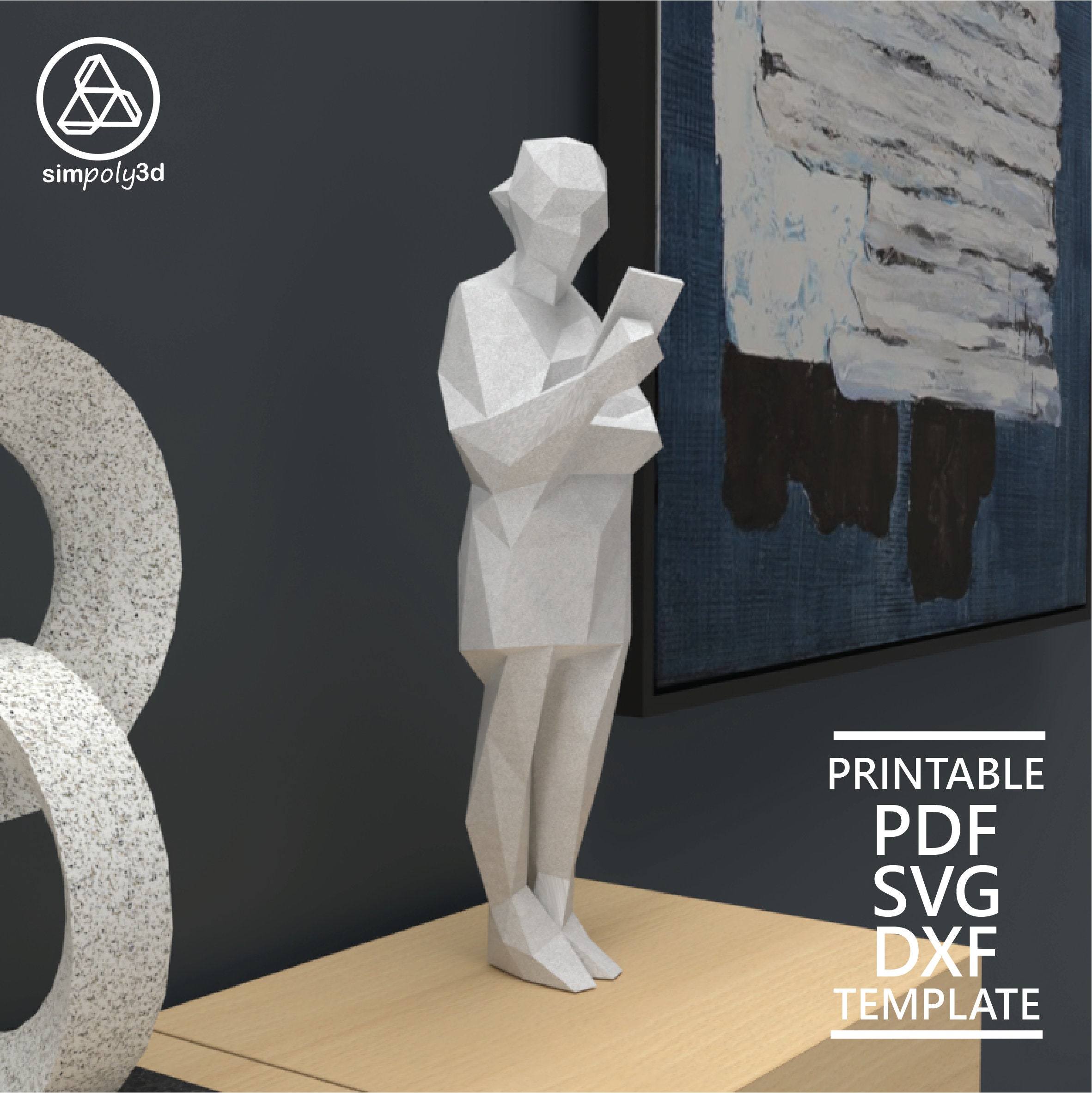 FIGURE_05, Paper Craft, Figure, Digital Template, Origami, Pdf, Svg ...